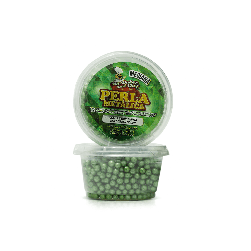 Perla Diamantada Mediana Color Verde Menta 100g Frasco 3.5 oz. – NTD ...